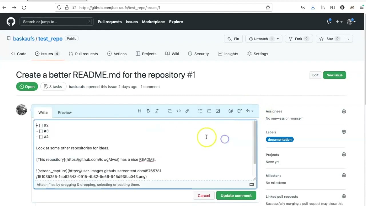 041h GitHub task lists (checkboxes)