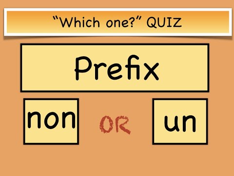 Grammar Quiz - Prefix non- and un-