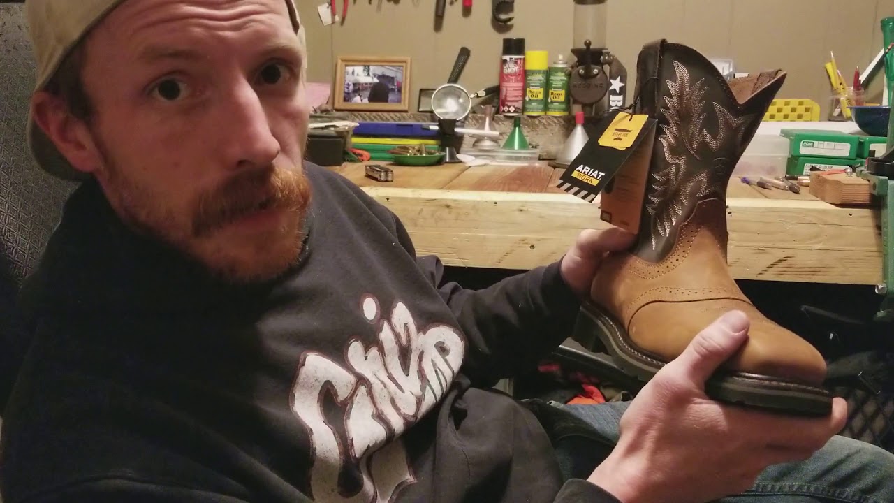 Ariat sierra wide square steel toe work boot unboxing