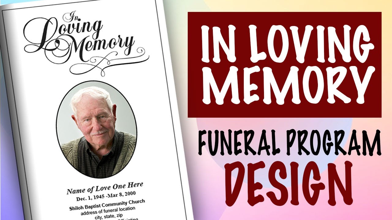In Loving Memory Funeral Program Template Design