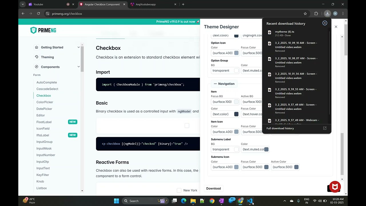 Angular  | Primeng | Custom Theme
