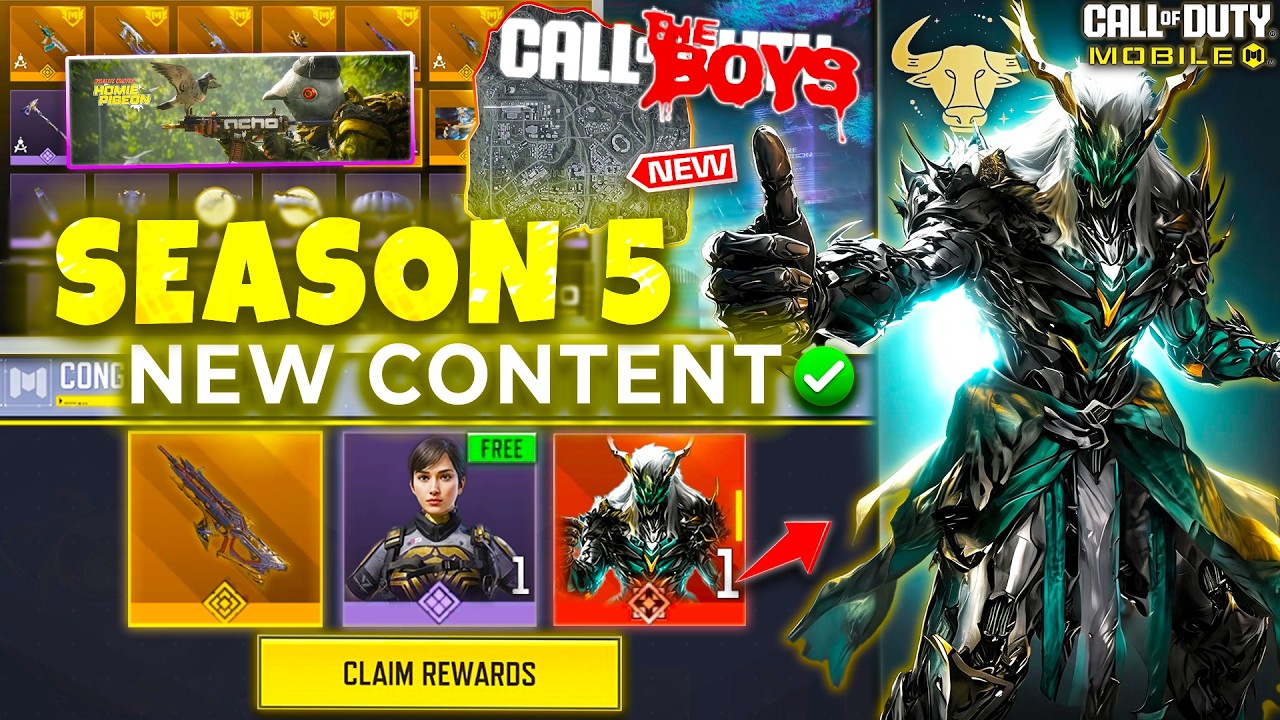 SEASON 5 | Mythic Kui Ji | Boys Collab | Legendary DRH | FREE Rewards | COD Mobile | CODM Leaks