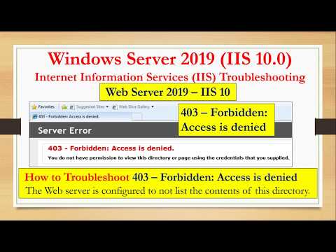 Windows Server 2019 (IIS 10.0) Server error 403, - 403 – Forbidden: Access is denied -14