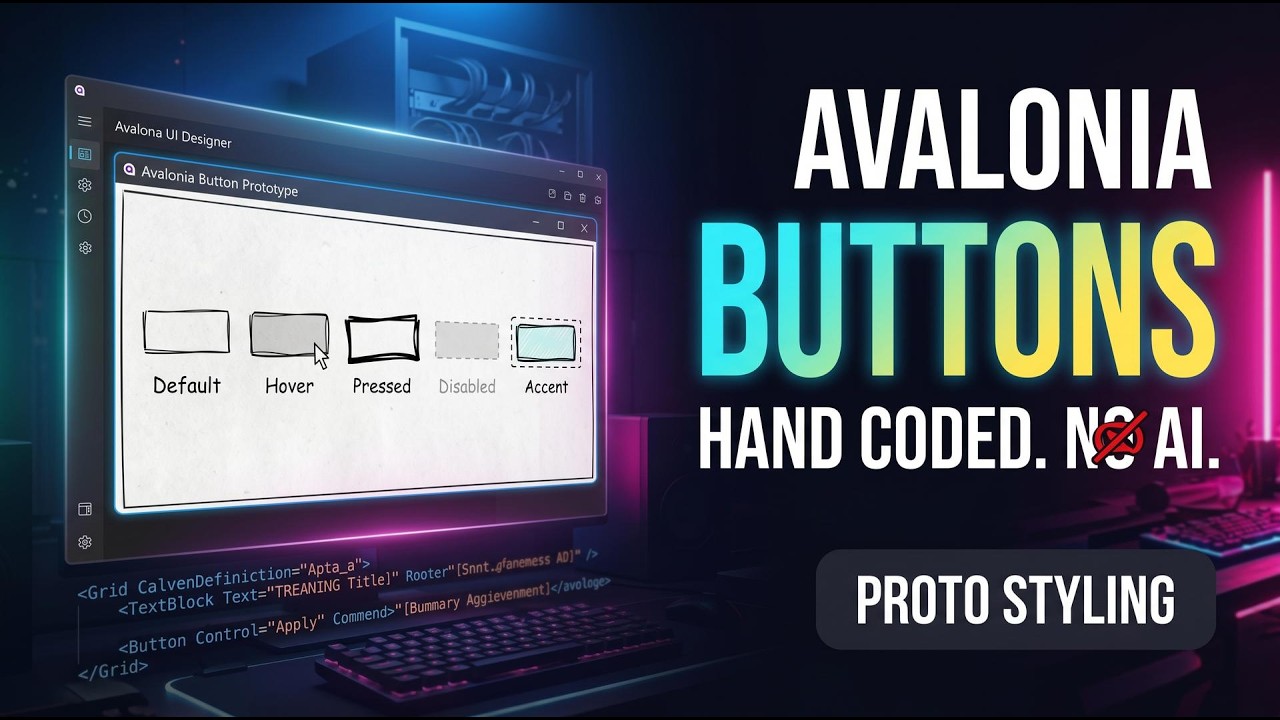 Avalonia UI Theming - Buttons | Hand Coded From Scratch