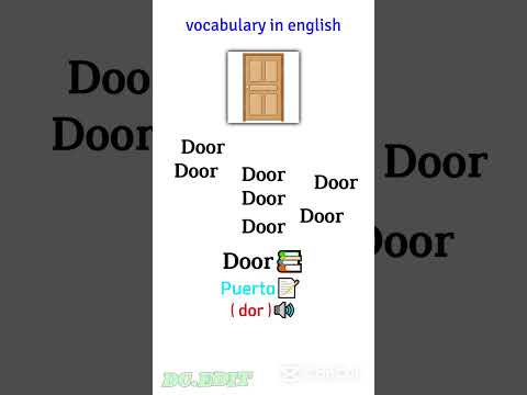 Door - Vocabulary in English With Pronunciation! #english #inglesencasa #aprenderinglés
