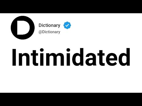 Intimidated Meaning In English