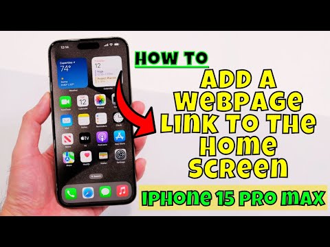 How to Add A Webpage Link To The Home Screen iPhone 15/15 Pro Max
