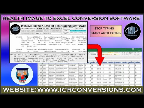 Health medical Image To Excel Conversion Software | Image To Excel Sheet