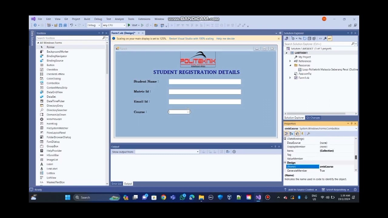 Visual Basic Programming - Lab Task 1