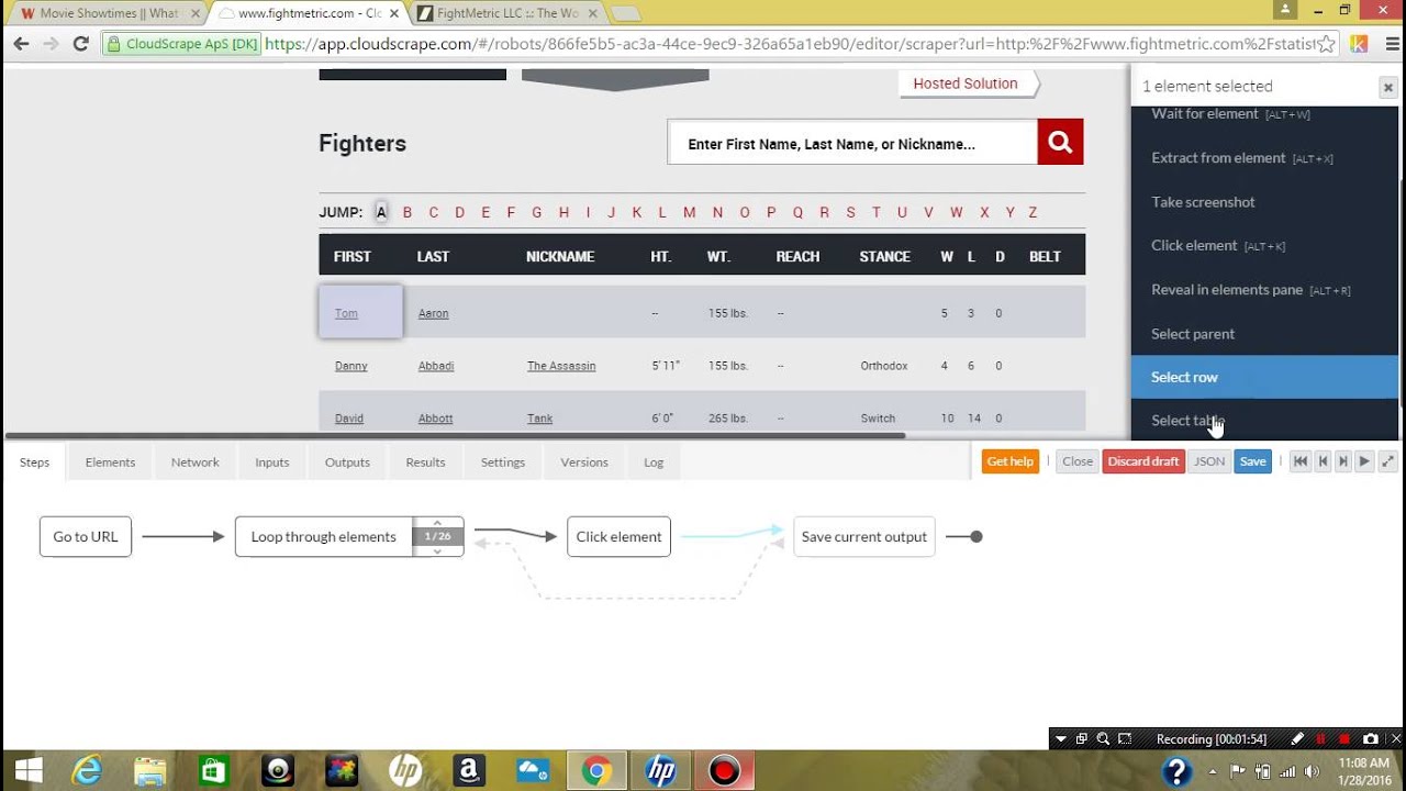 Web Scraping MMA Data. Web Crawler - Extract Data From Any Website
