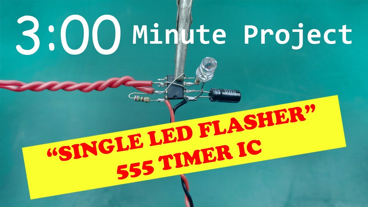 3-MINUTE PROJECT | 555 Single LED Flasher