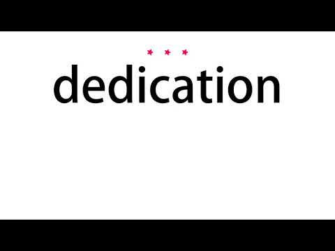 How to pronounce dedication - Vocab Today