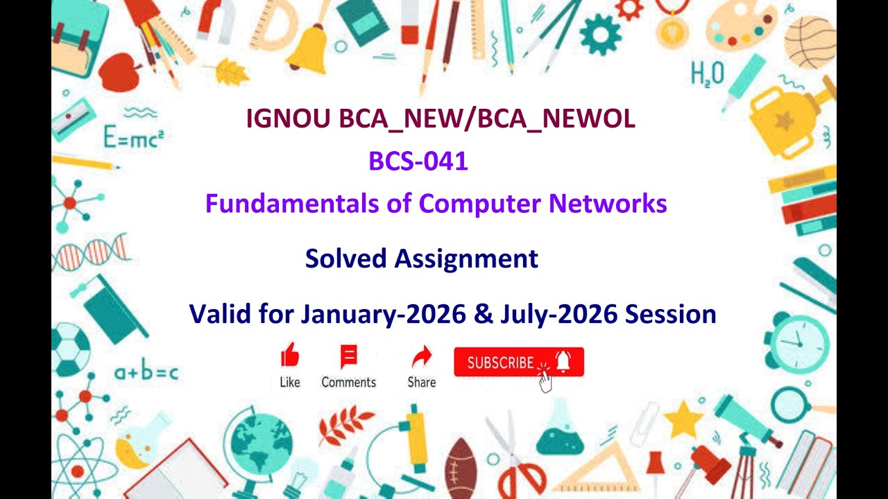 BCS 041 SOLVED ASSIGNMENT | BCS 041 IGNOU Solved Assignment Jan 2026 & July 2026  | BCA_NEW | IGNOU