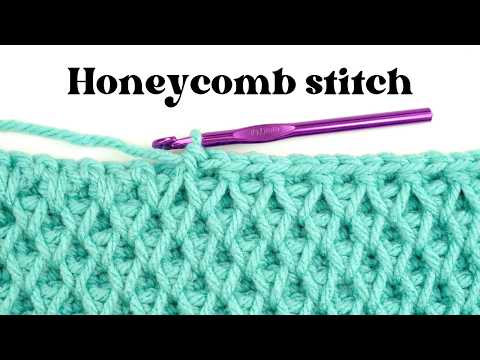 How to crochet the Honeycomb Stitch (Crochet Smock Stitch)