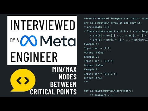 Min and Max Number of Nodes Between Critical Points: Python Interview with a Meta Engineer