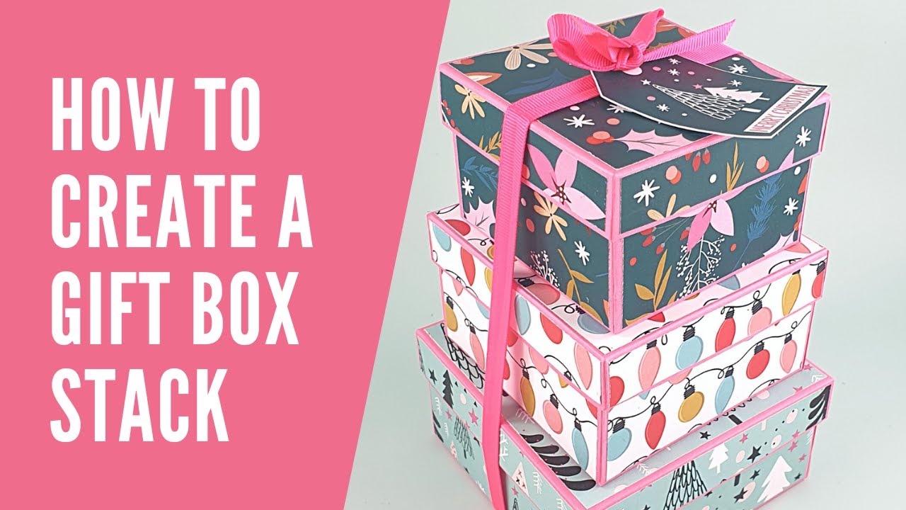 How to Create a Christmas Gift Box Stack