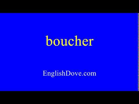 How to pronounce boucher in American English