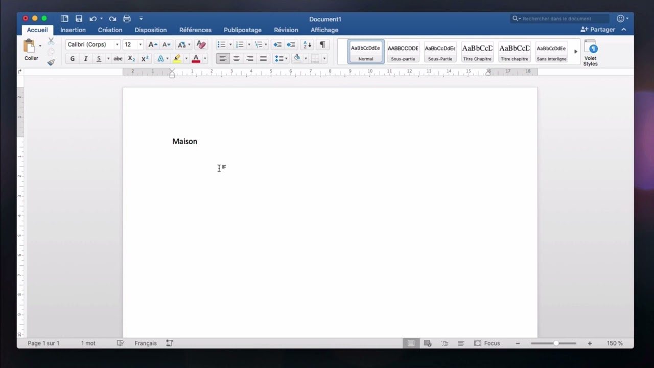 Word 2016   Saisir du texte