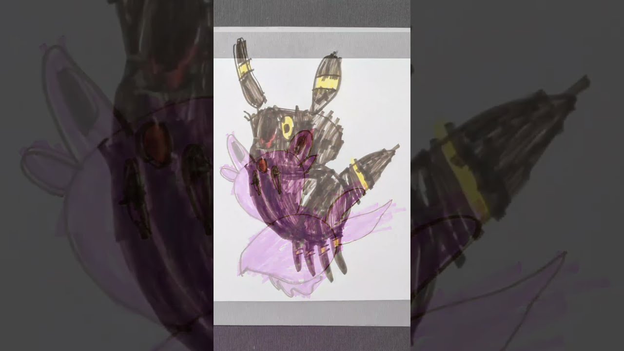Eevee Evolutions Drawn By 4 Year Old