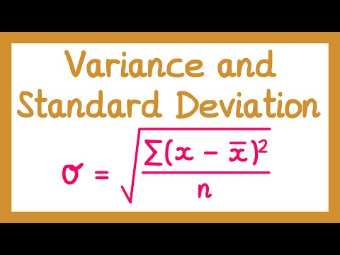 Variance and Standard Deviation - Year 1 Statistics