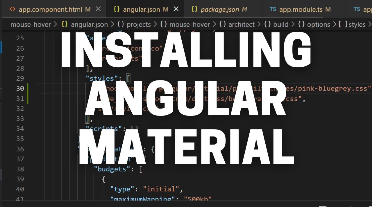 Installing Angular Material and Formatting Buttons in Angular with Angular Materials