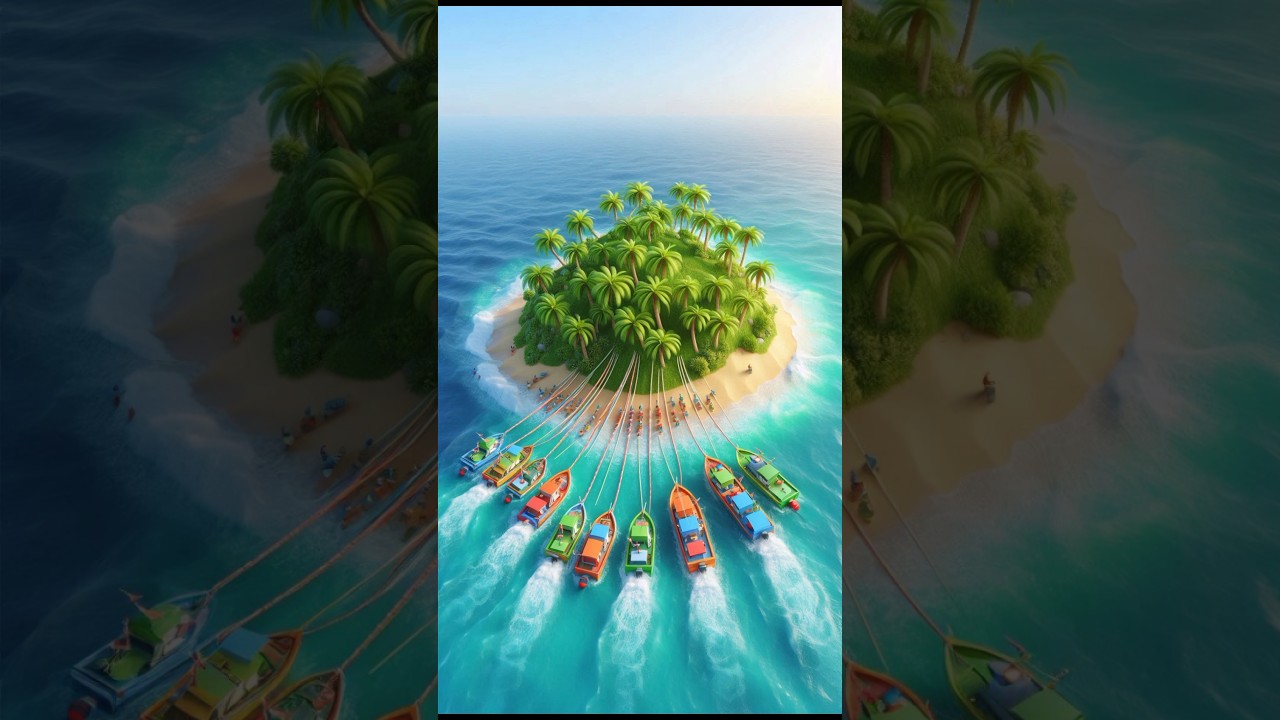Why people pushing this island😱🤯 #shorts #trainding #facts #viral #island #floatingisland #lake