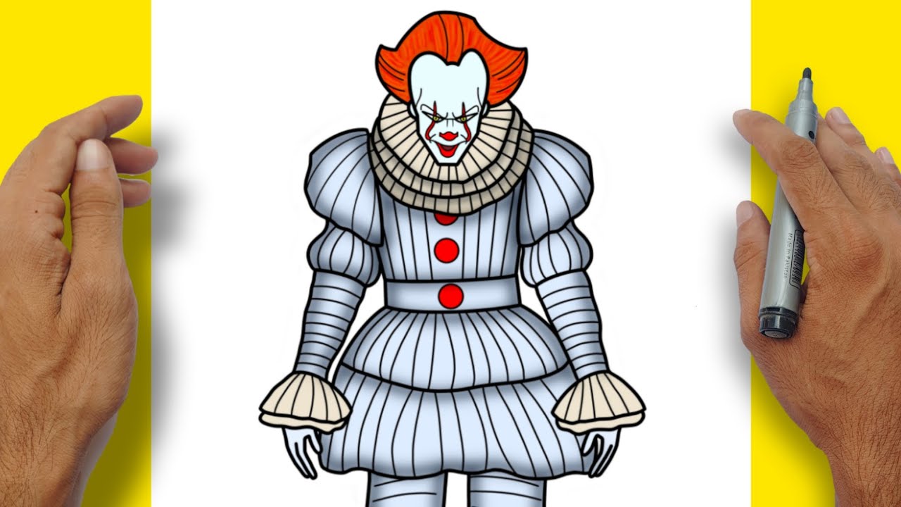 How to Draw PENNYWISE Full Body | Halloween | It