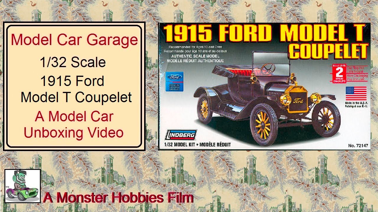 Model Car Garage - 1915 Ford Model T Couplet By Lindberg in 132 Scale | Model Car Unboxing