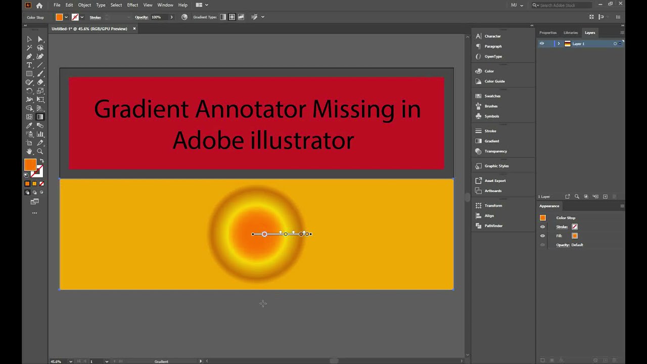 Fix Gradient Annotator Missing from illustrator