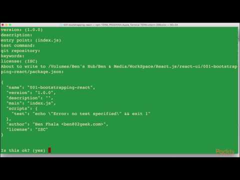 Learn Learning React js User Interfaces Setting Up our Foundation Project | packtpub com - Mind ...