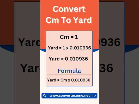Convert Cm To Yard