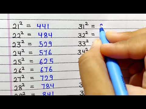 Square and square root quick revision #square #1to50