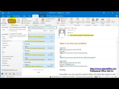 How to forward an entire conversation (email chains) in Outlook