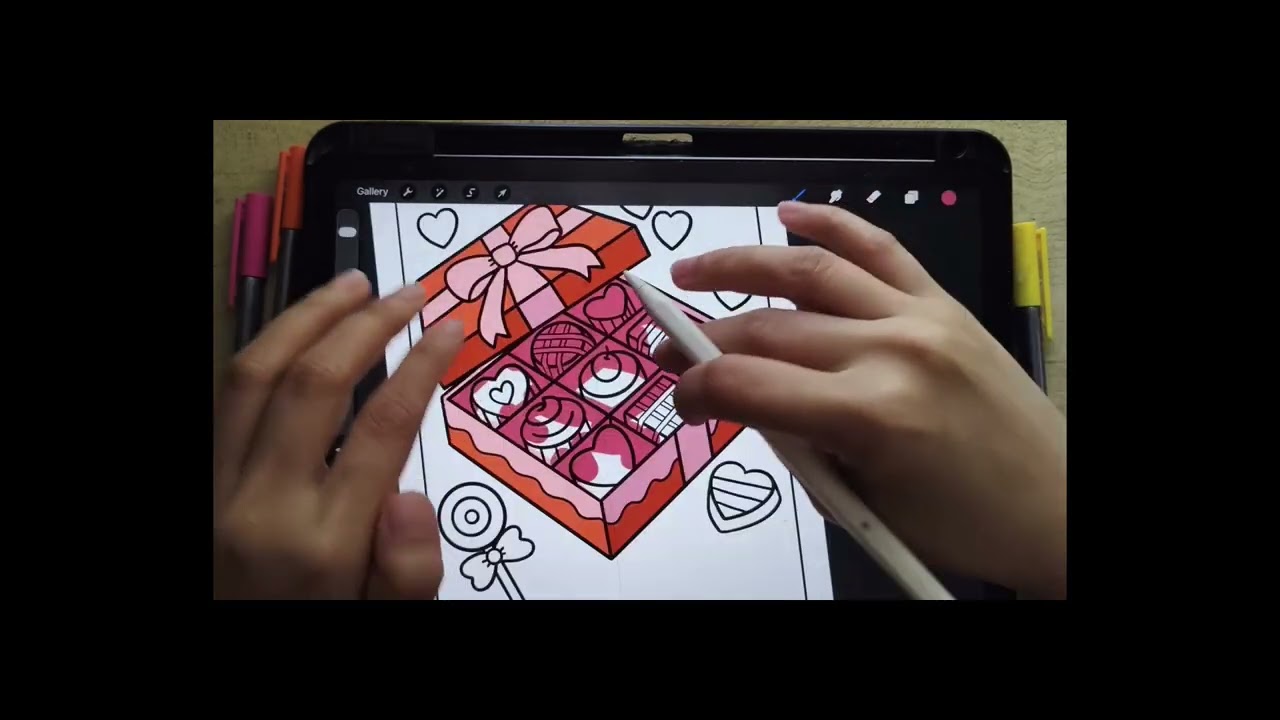 Valentine's Day Box of Chocolates Coloring Page
