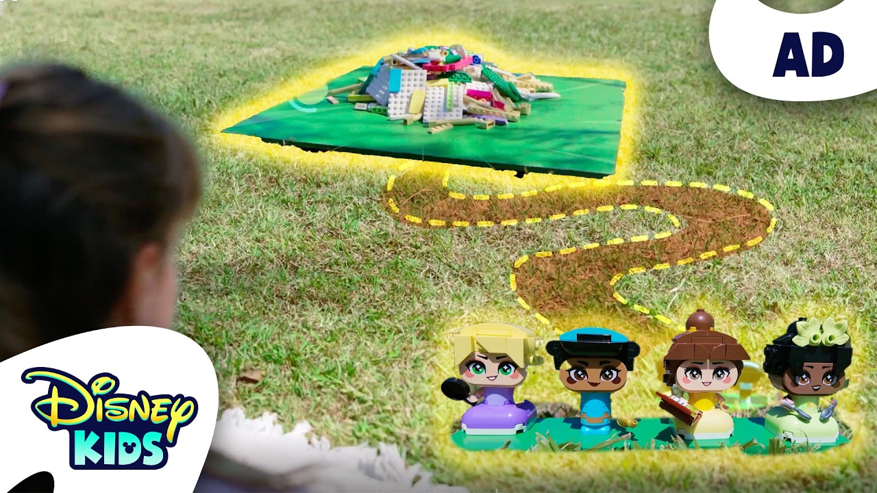 AD | 🏰 The Princess LEGO Castle Challenge! 🏰 | Rapunzel, Tiana, Jasmine & Belle! | @disneykids