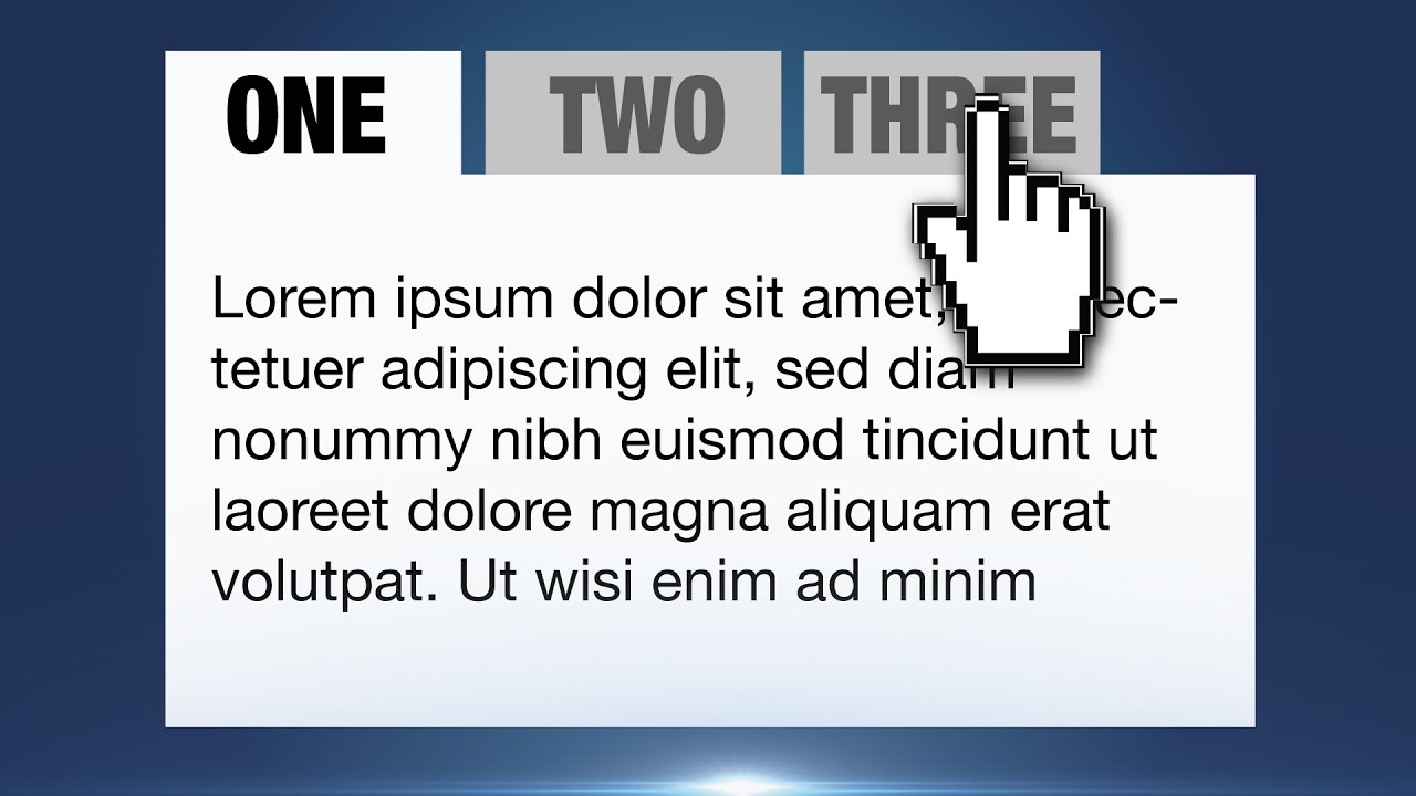 How to Create Tabs with only HTML & CSS
