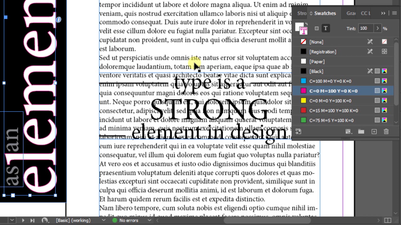 Workbook: Elements of Design - Type