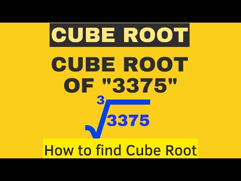 Cube Root | How to find cube root | Cube root of 3375 #mathtricks #cuberoot #maths