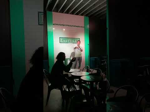 Standup comedy open mic at the EastVille Comedy Club in Brooklyn, New York City.