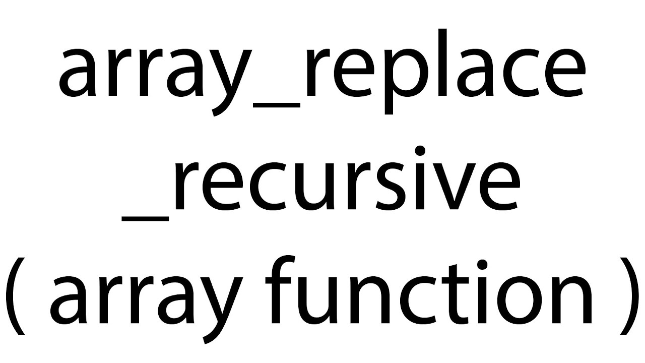 array_replace_recursive : array function : php bangla video tutorial
