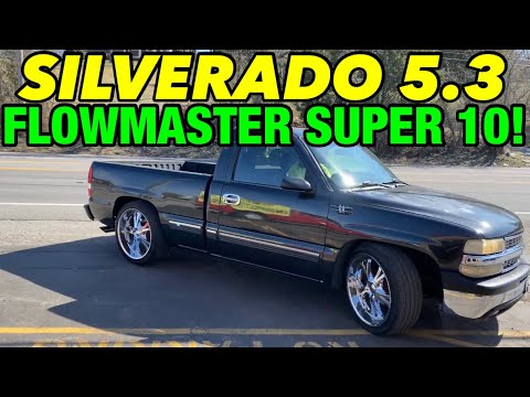 2000 Chevy Silverado Single Cab 5.3L V8 DUAL EXHAUST w/ FLOWMASTER SUPER 10!