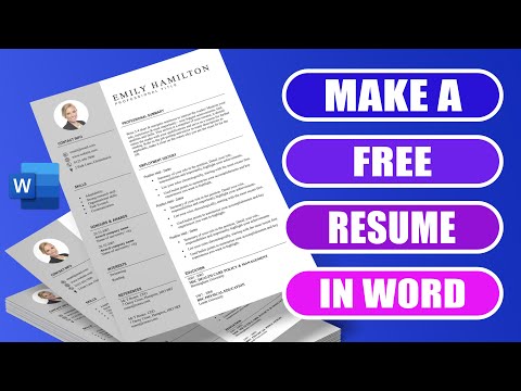 Free resume in Word - Easy tools and techniques