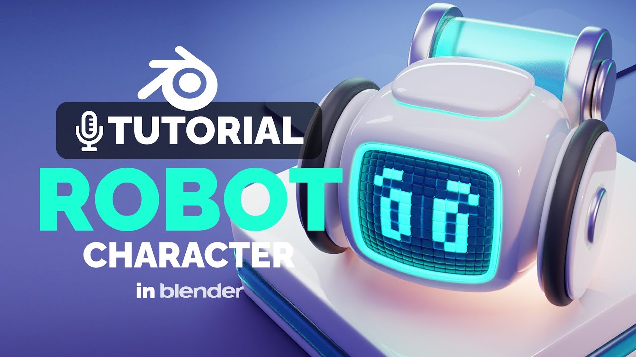 Blender 3D Cute Robot Tutorial | Polygon Runway