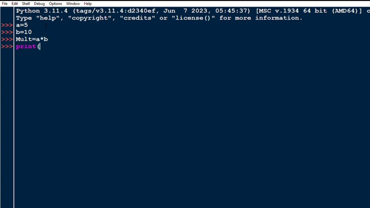 Multiplication of two Numbers in python || Class 11 || Welcome to python || Python programming ||