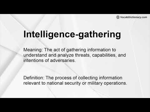 Intelligence-gathering Meaning