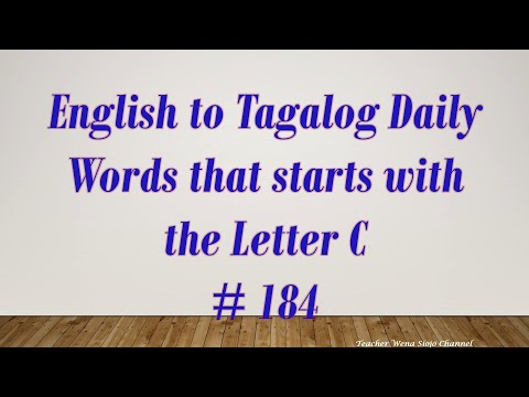English to Tagalog Daily Words that start with the Letter C # 184