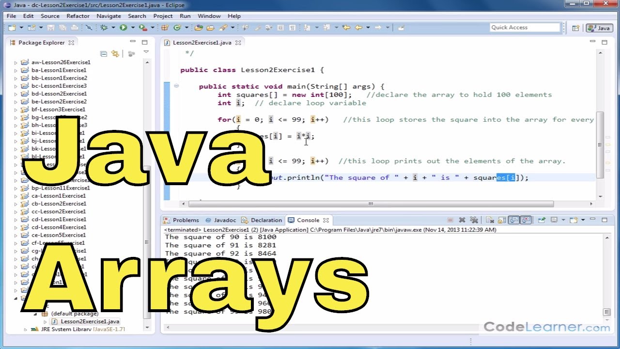 Learn Java - Exercise 02x - Java Arrays and Loops