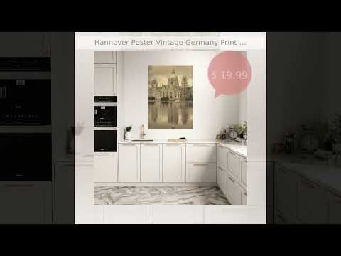 Hannover Poster Vintage Germany Print | Retro Hannover Sepia Photo Gift | Hannover Wall Art Home ...