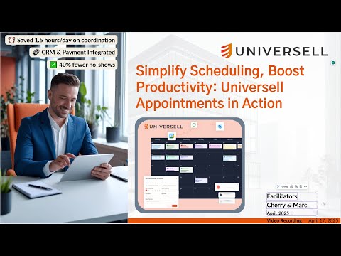 🎥 Webinar Recording: Master Your Booking Schedule with Universell Appointments"