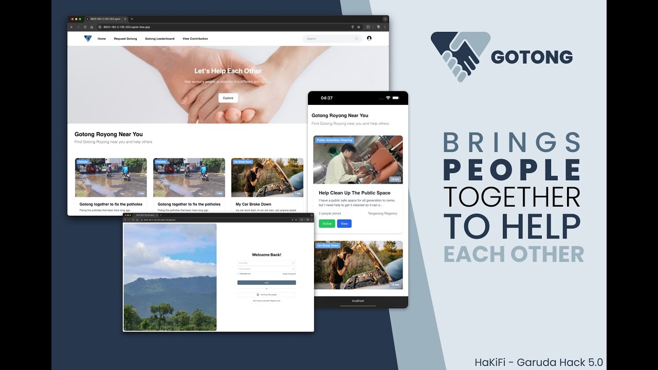 Hackathon Garuda Hacks 5.0 Pitch Video Gotong
